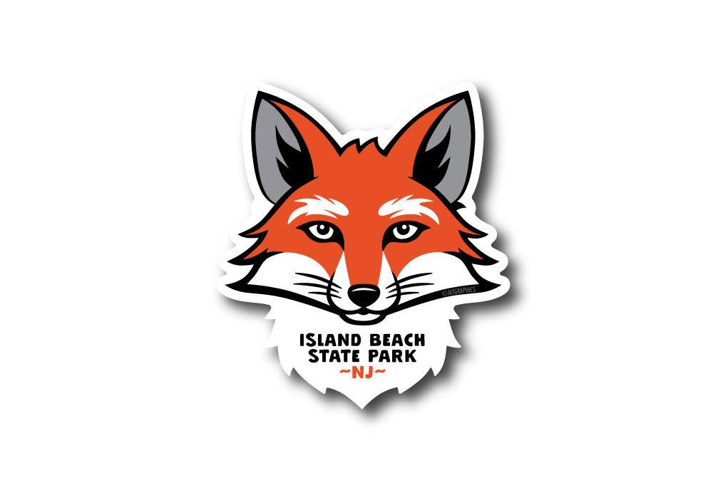 Fox Head Die Cut Sticker - Mountain Graphics