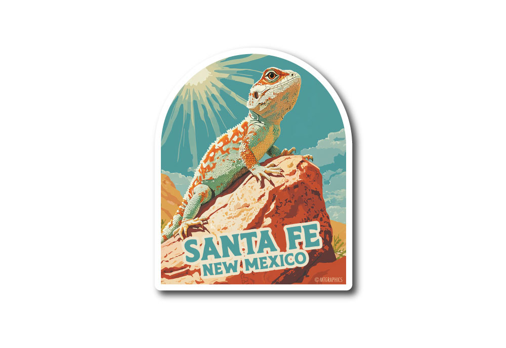 Lizard Rock Die Cut Sticker - Mountain Graphics