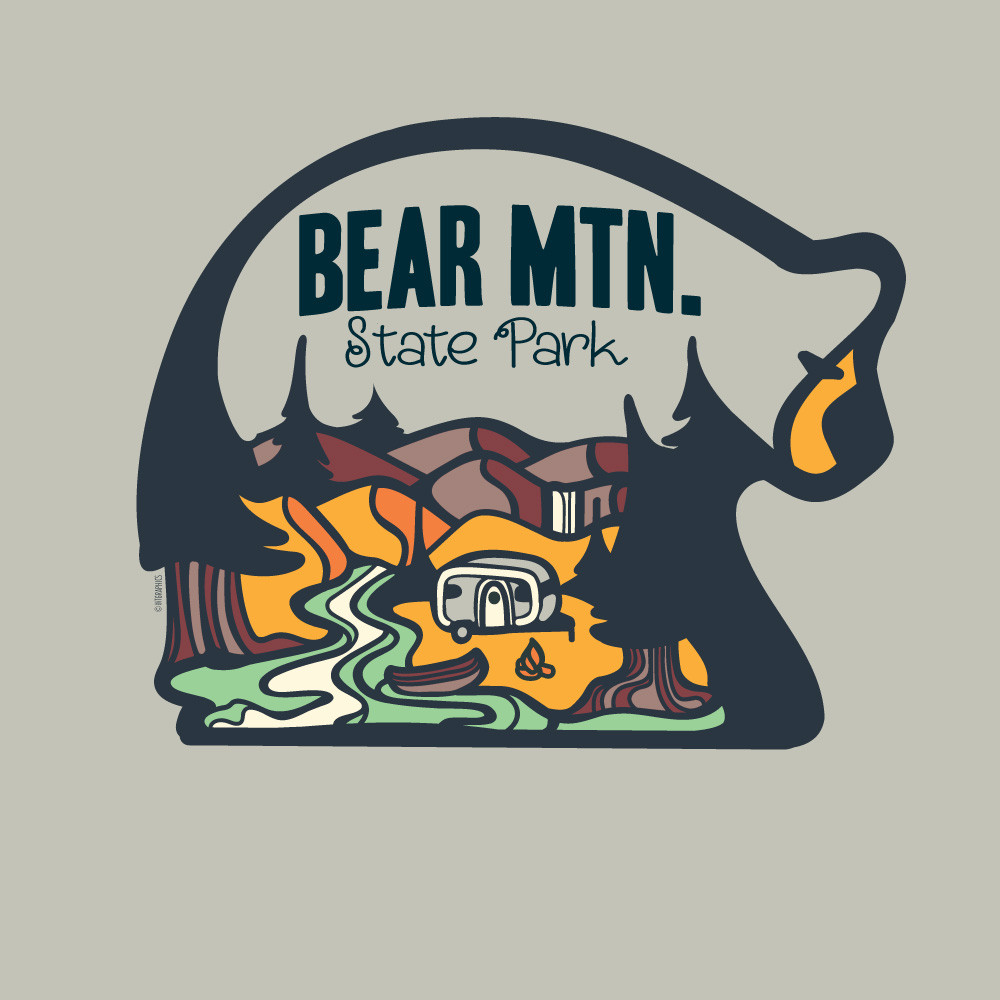 Camp Bear Tee Shirt - Mountain Graphics