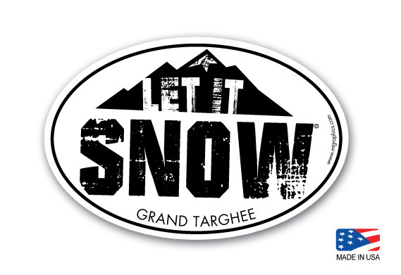Wholesale Let It Snow Sticker | Mountain Graphics | Free Name Drops