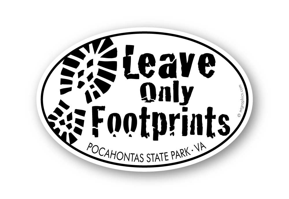 Wholesale Leave Only Footprints Sticker - Mountain Graphics