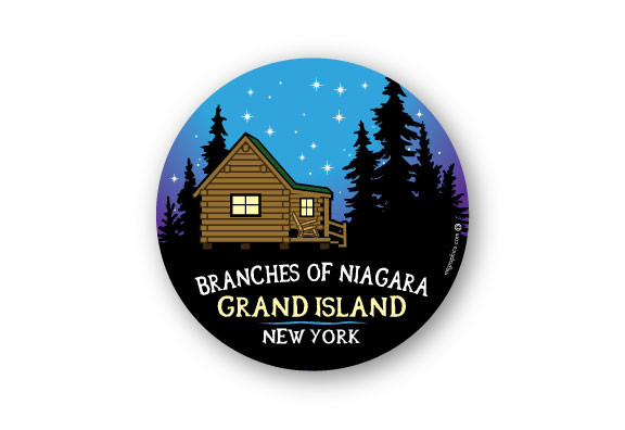 Wholesale Night Sky Cabin Sticker - Mountain Graphics