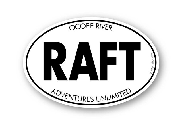 Rubber Raft Sticker | Mountain Graphics | Free Shipping on all Stickers