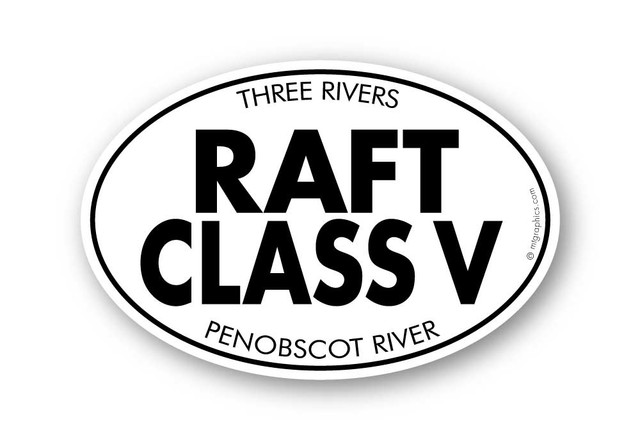 Rubber Raft Sticker | Mountain Graphics | Free Shipping on all Stickers