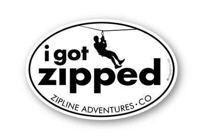 Wholesale Zipline Sticker | Mountain Graphics | Free Name Drops