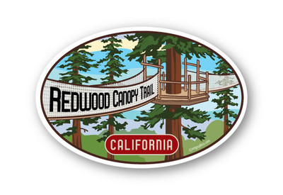 Wholesale Canopy Trail Oval Sticker - Mountain Graphics