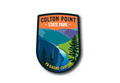 Wholesale Canyon Badge Die Cut Sticker - Mountain Graphics