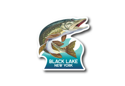 Wholesale Northern Pike Die Cut Sticker - Mountain Graphics