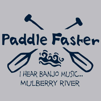 Paddle Faster Canvas Bag - Mountain Graphics