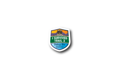 Mini Hiking Boots Sticker - Mountain Graphics