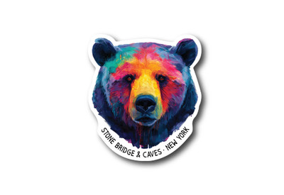 Techno Bear Die Cut Sticker - Mountain Graphics