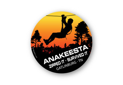 Wholesale Zipline Sticker | Mountain Graphics | Free Name Drops