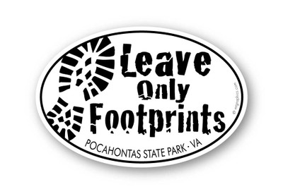 Wholesale Leave Only Footprints Sticker - Mountain Graphics