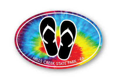 Wholesale Tye-Dye Flip Flop Sticker - Mountain Graphics