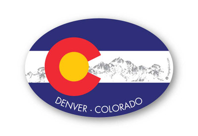 Wholesale Colorado Flag Sticker - Mountain Graphics