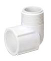 PVC 90* Elbow MPT 3/4" #410-007 50/bx