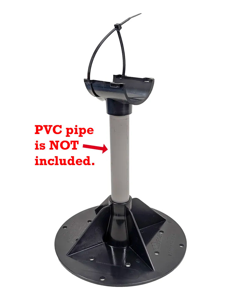 Pipe Prop 1-1/2" Adjustable Support APS-1 (3pcs: Base-Craddle-Wire Tie)