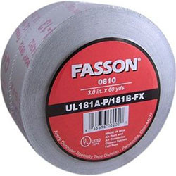 Fasson 0810 3 Inch UL 181 A-P/B-Fx Aluminum Foil Tape