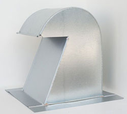 Barrel Tile Roof Vent 10 Inch Galvanized Extra Tall with Screen GRV-10xT