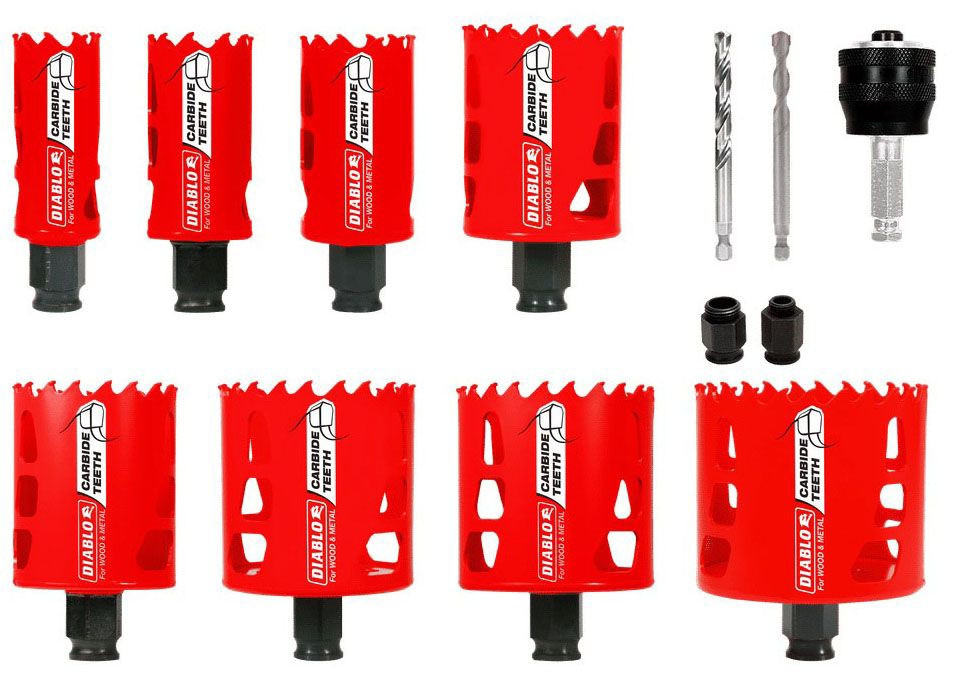 Diablo DHS13SPLCT 13 pc Carbide Plumbers Hole Saw Set