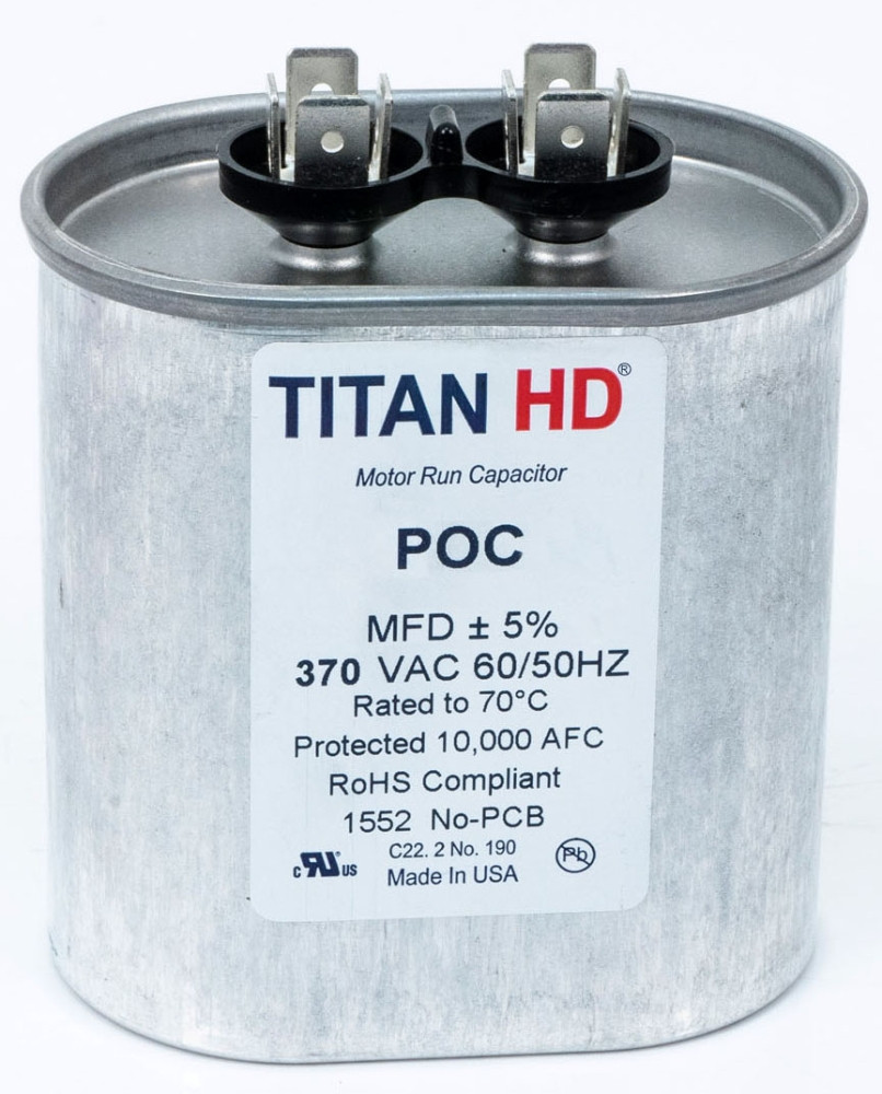 Titan HD Capacitor 80 MFD 440V Oval (POCF80A)