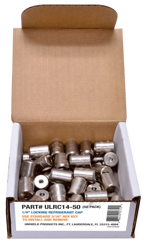 ULRC14-50 1/4"Locking Cap 50PK