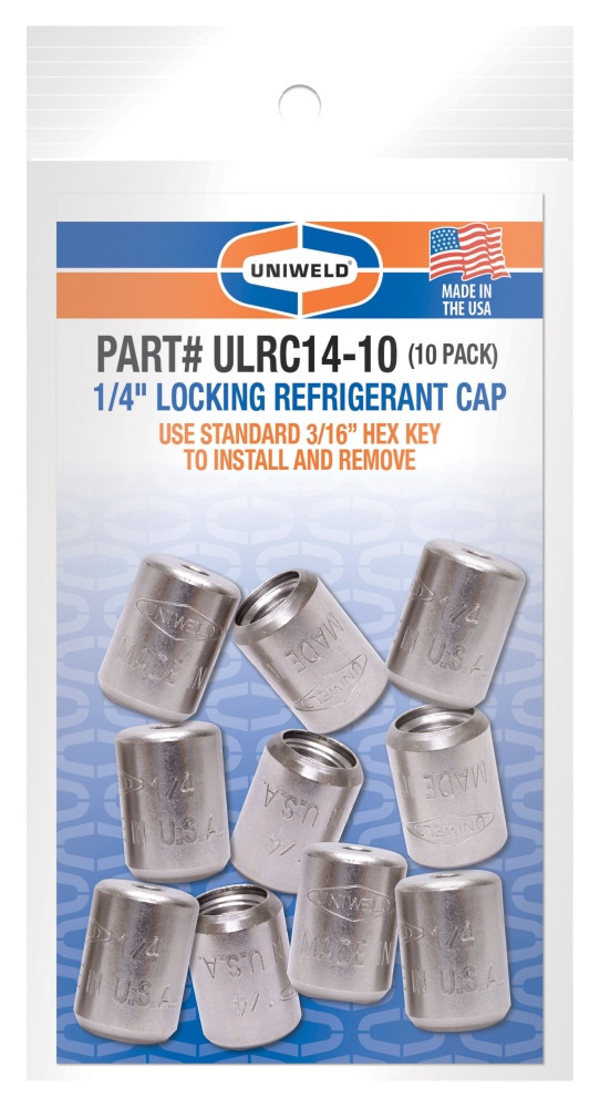 ULRC14-10 1/4" Locking Cap 10PK
