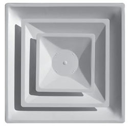 Truaire 24x24 2-Cone Stepdown T-Bar Lay-In Diffuser with R6 Back