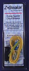 ZBREAKER SET 1 CIRCUIT 5amp BREAKER W/Wires,Terminals ZK005
