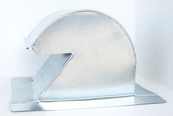 Shingle/Flat Roof Vent 10 Inch Galvanized with Damper AND Screen GRV-10D