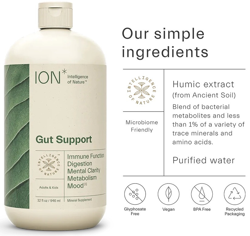 Ion Gut Support 32 oz | Immune, Digestion & Mood Support