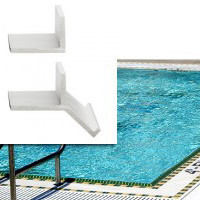 Lawson Aquatics PVC Curb Angle Edge Treatment, With Tail - White