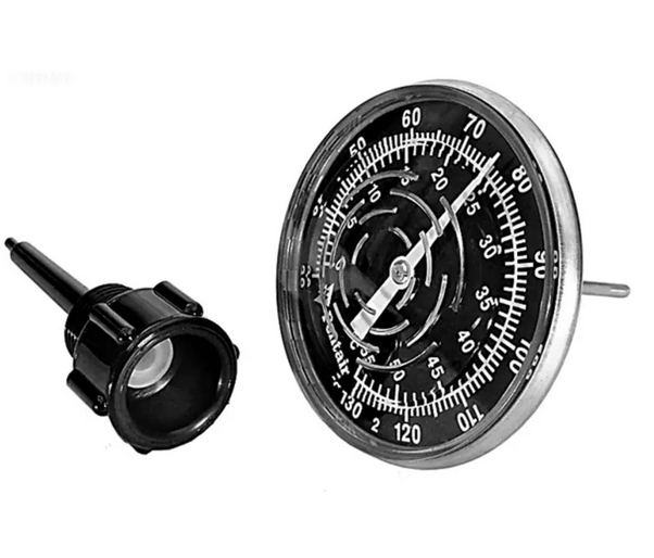 Pentair Inline Thermometer SL1DW | 1/2" MIP Stainless Steel Dial