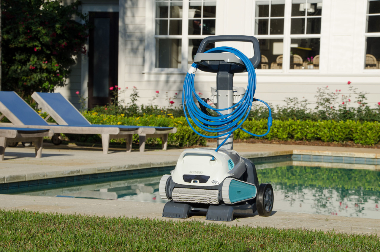 Maytronics dolphin active robotic pool cleaner - wi - fi controlled.