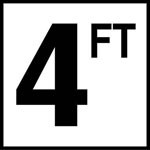 Inlays 4 FEET 6 x 6 Tile 4" Lettering C620040