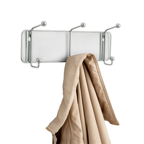 Organize Efficiently: Onyx Mesh Wall Rack with 3 Hooks