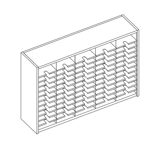 Mailflow Closed back Mail Sorter - 60 Pockets | Safco Canada