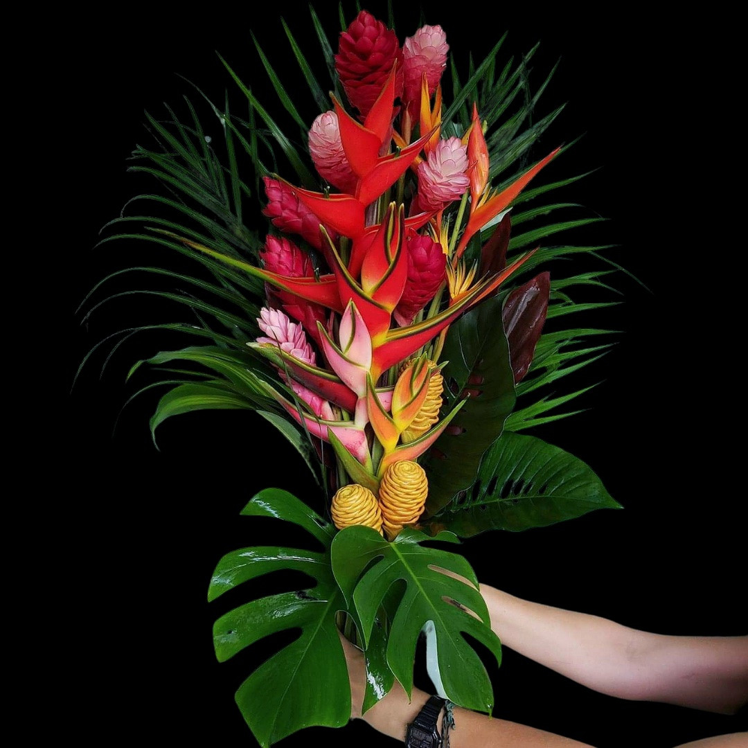 Simple Tropical Flower Arrangements