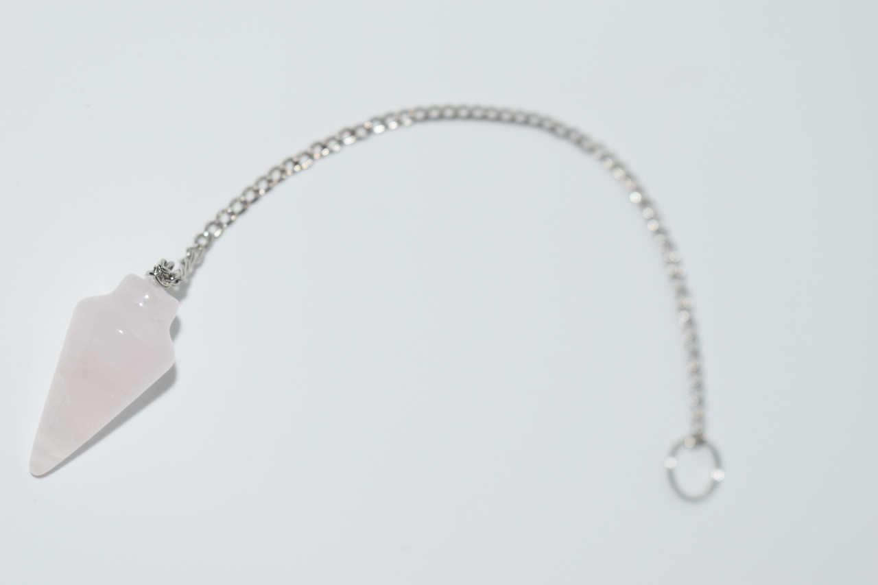 Rose Quartz Crystal Pendulum- - Earth Sea And Stone