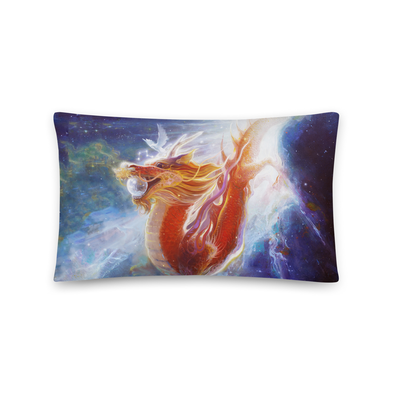 Red Dragon Throw Pillow by Al Choi - Change Your Energy