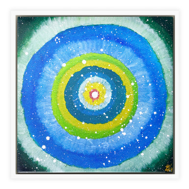 Jisu Han Energy Art Light of Life #12 | Framed Canvas Print