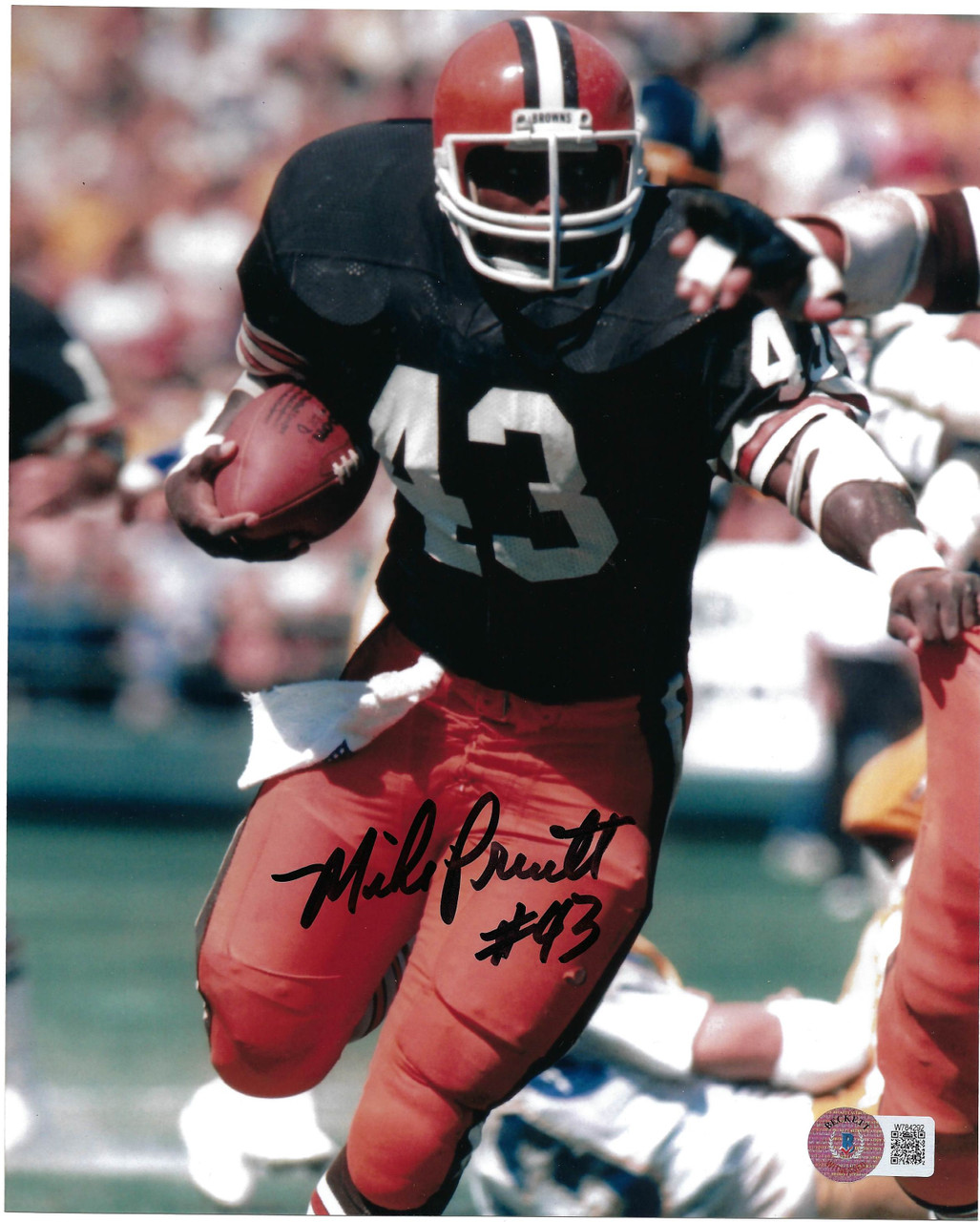 Mike Pruitt Cleveland Browns 8-5 8x10 Autographed Photo - Beckett Authentic
