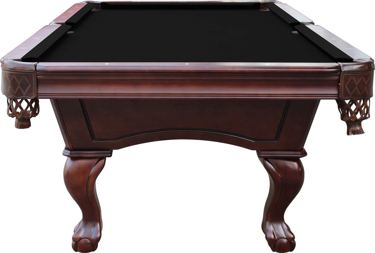 Playcraft Charles River 8' Chestnut Slate Pool Table w/ Leather Drop ...