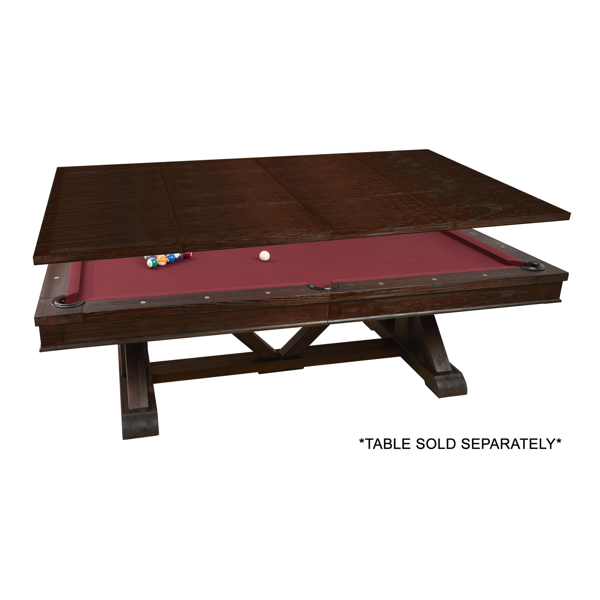 Playcraft Dining Top for Brazos River Weathered Barn 8' Pool Table ...