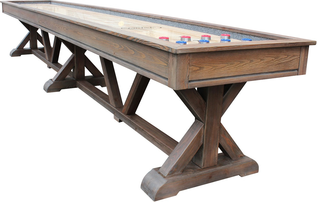 Playcraft Brazos River Weathered Gray Pro-Style Shuffleboard Table 12 ...