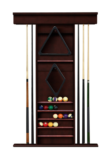 Playcraft Hardwood 8 Cue Billiard Wall Rack - Espresso - eFamilyFun