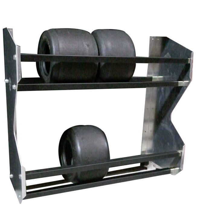 Karting Tire Rack | 2 Tier (Oversize Fee) - Pit Pal Products