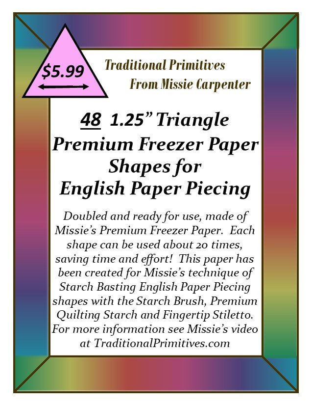 Precut English Paper Piecing Shapes - Traditional Primitives