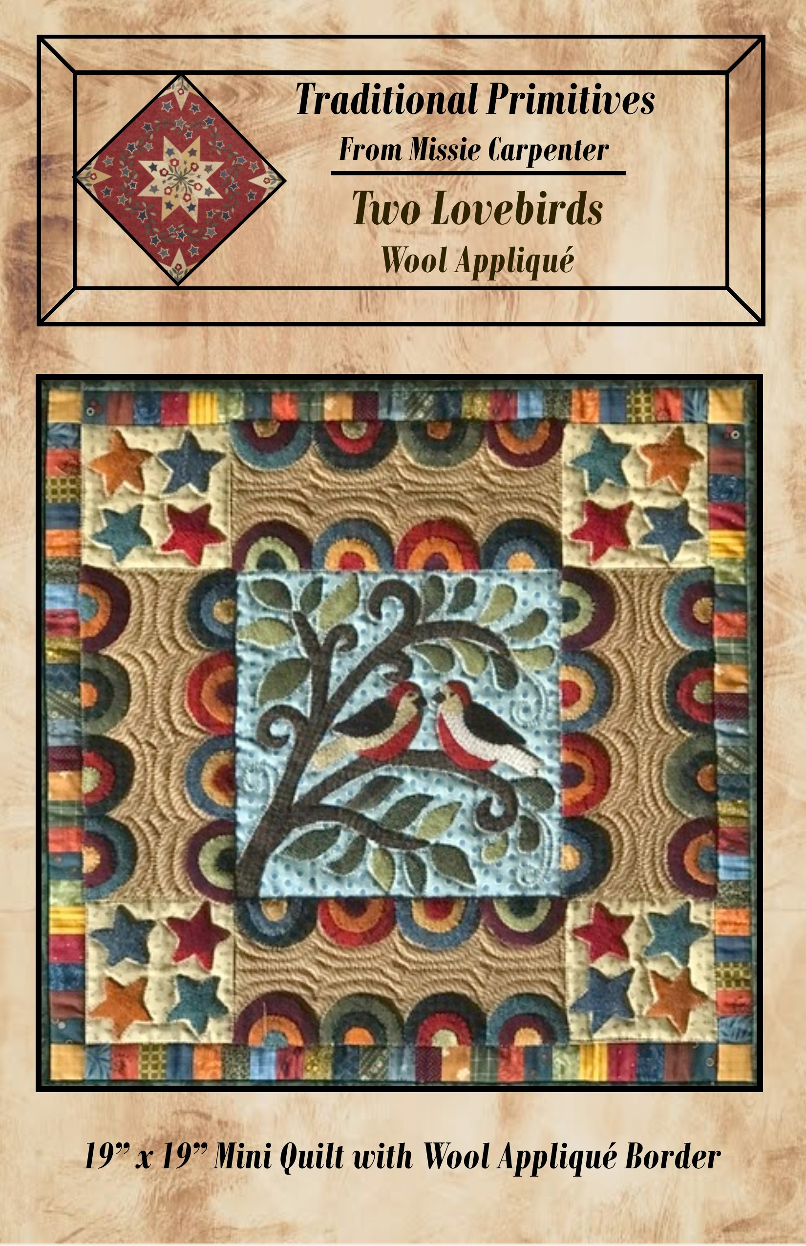 Boho Star Wool Applique Mat