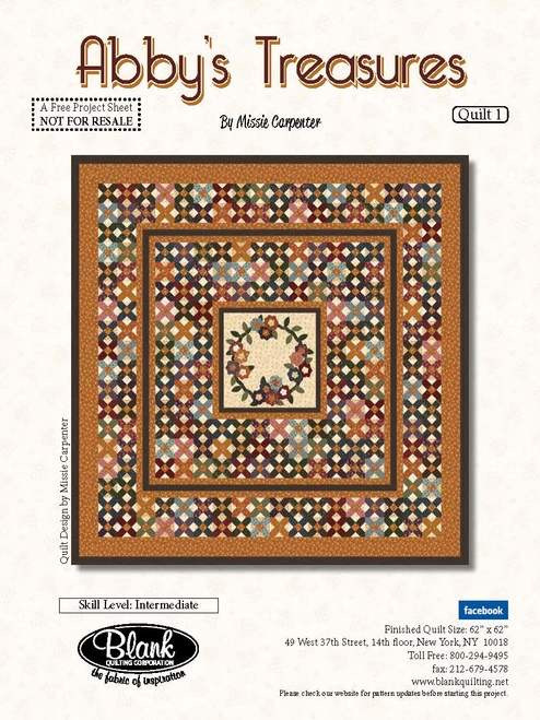 Free Pattern Using Abby's Treasures Fabric Collection, scroll down ...